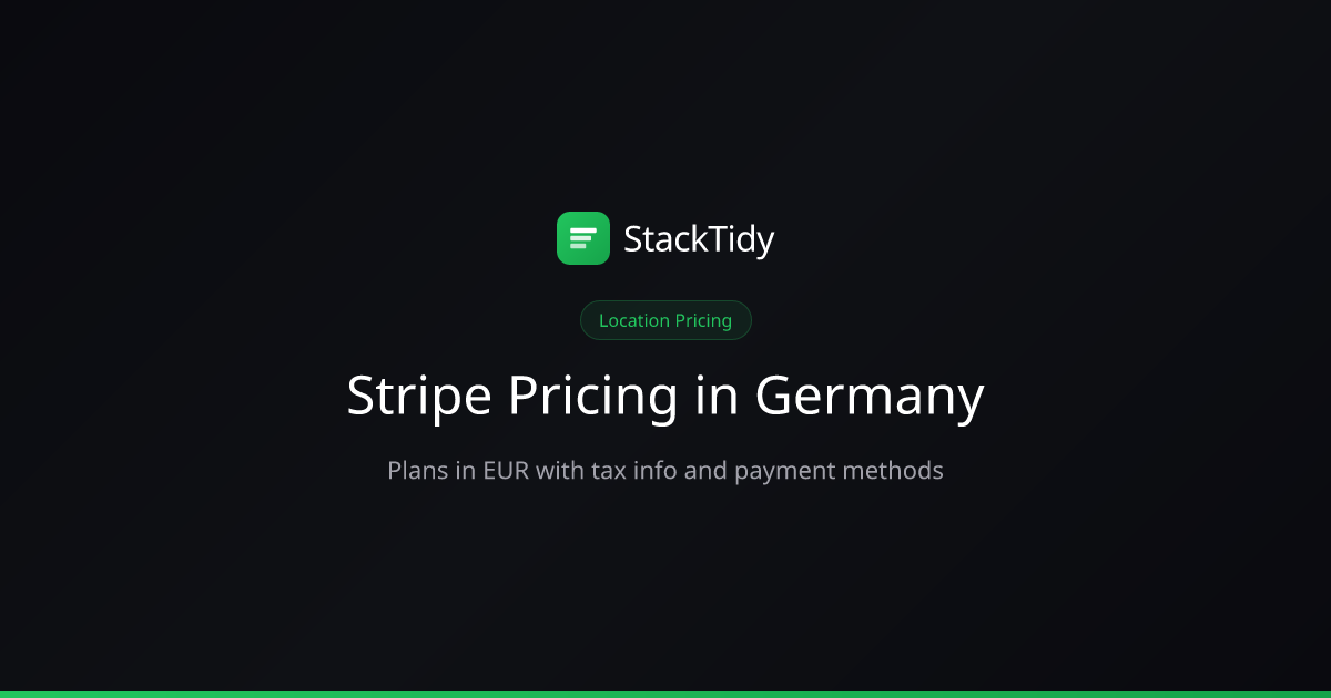 Stripe Pricing in Germany (2026)